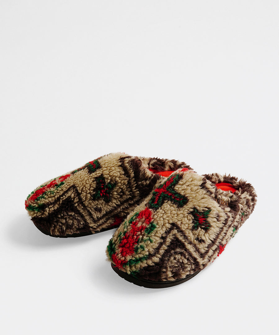 Subu X Manastash Chimayo Fleece Brown | Manastash | home shoes – Packyard